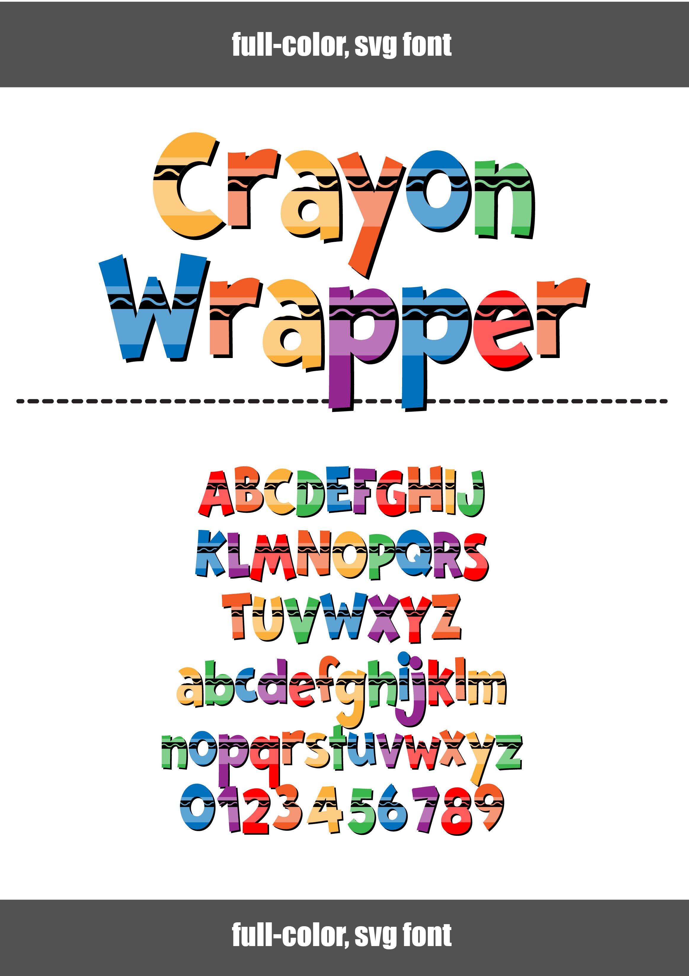 Full Color SVG school and teacher font