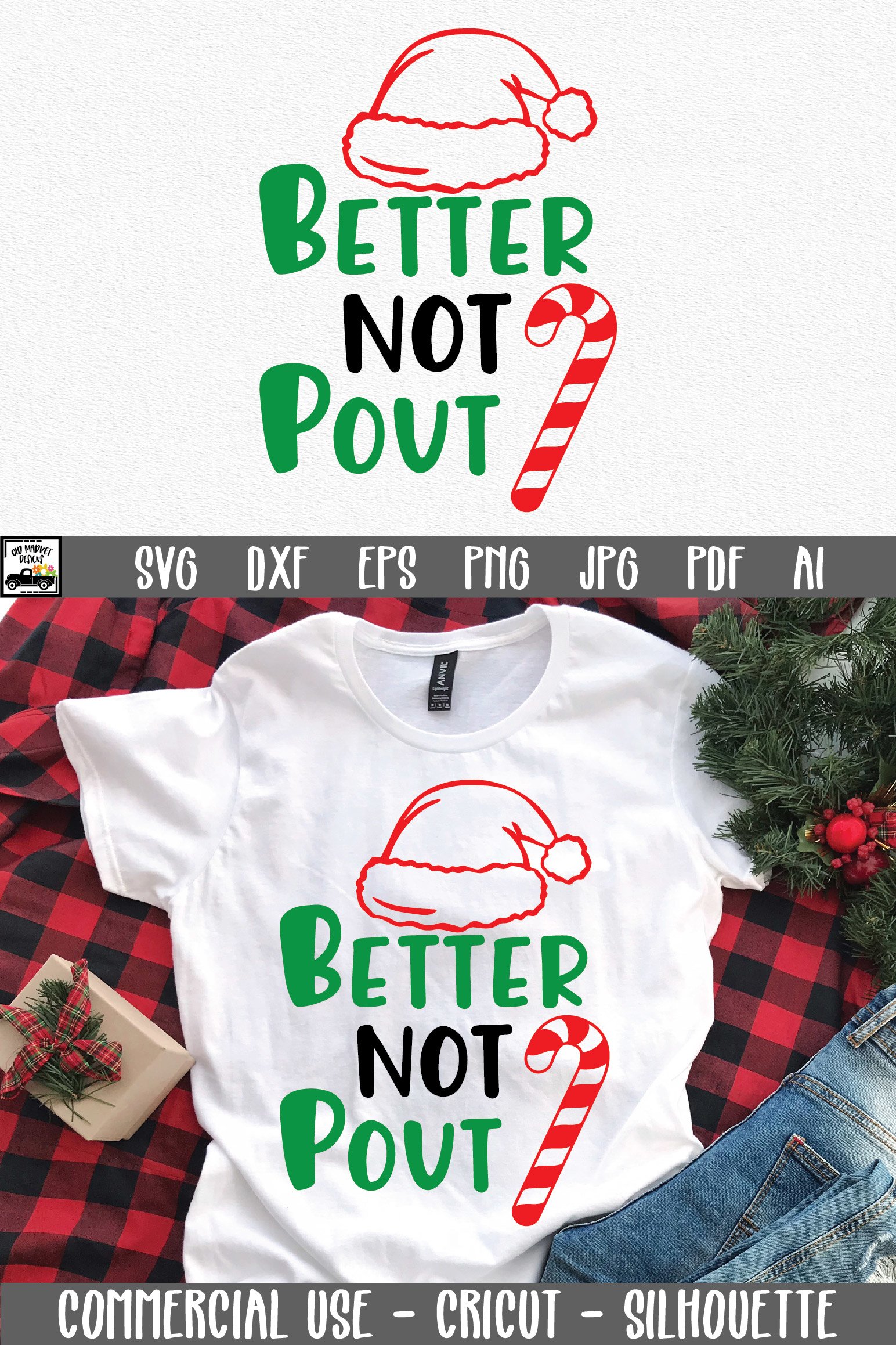 Better Not Pout SVG File - Christmas SVG Cut File