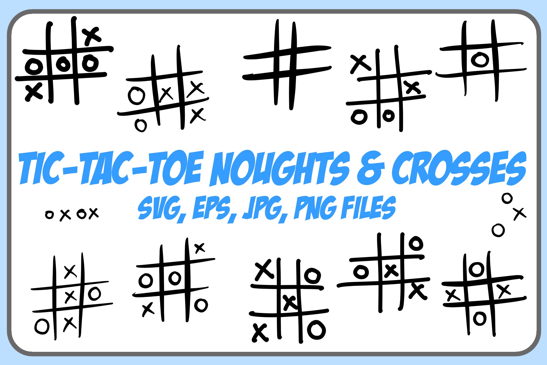 Tic Tac Toe Noughts & Crosses ESP, JPG, PNG, SVG