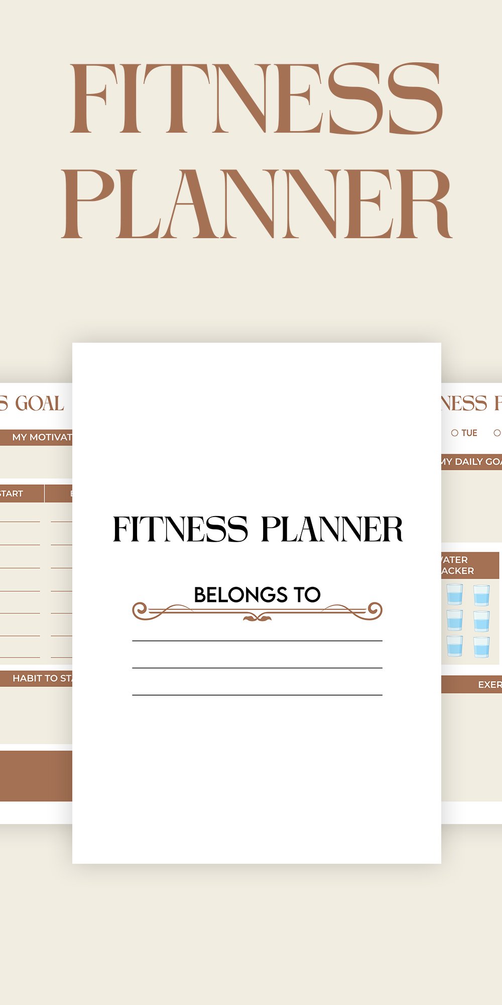 Fitness Planner Customizable template