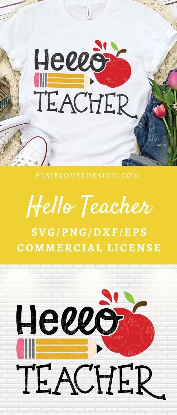 Hello Teacher SVG Cut Files