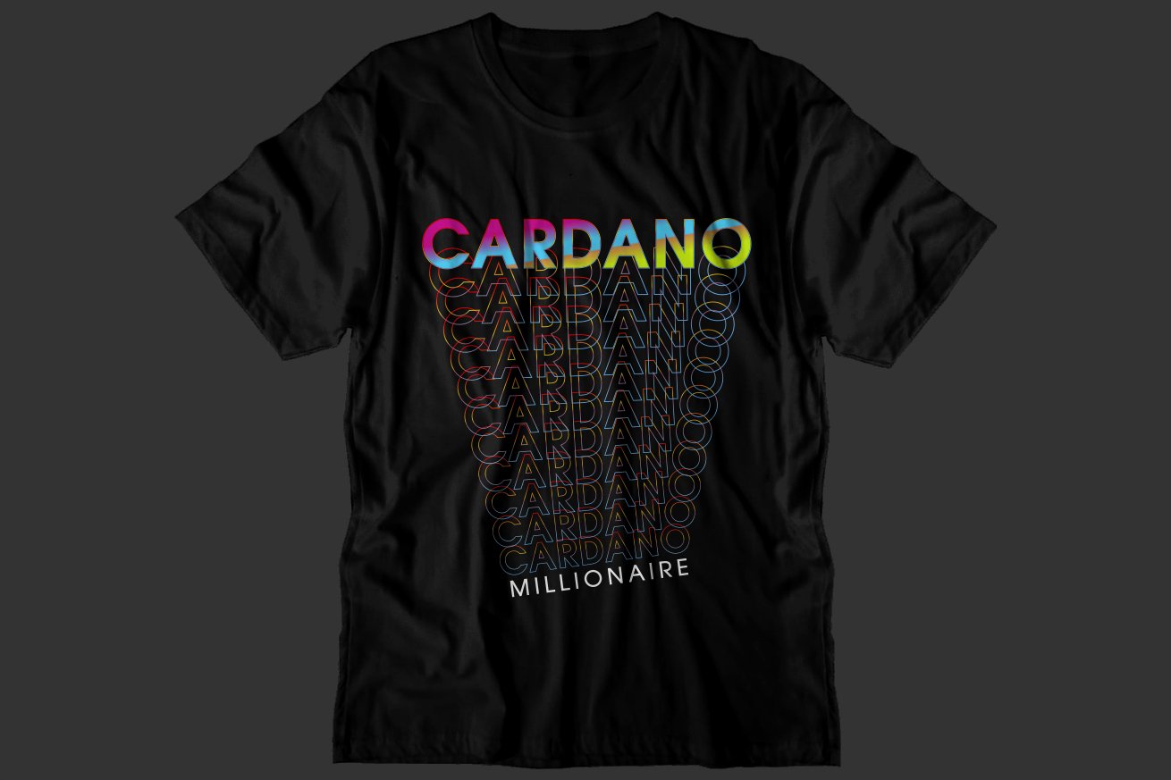 cardano, cryptocurrency / crypto logo t shirt (1732955)