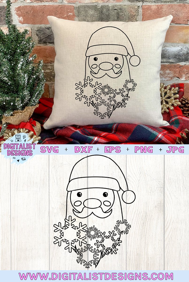 Santa SVG | Christmas SVG | Snowflake SVG