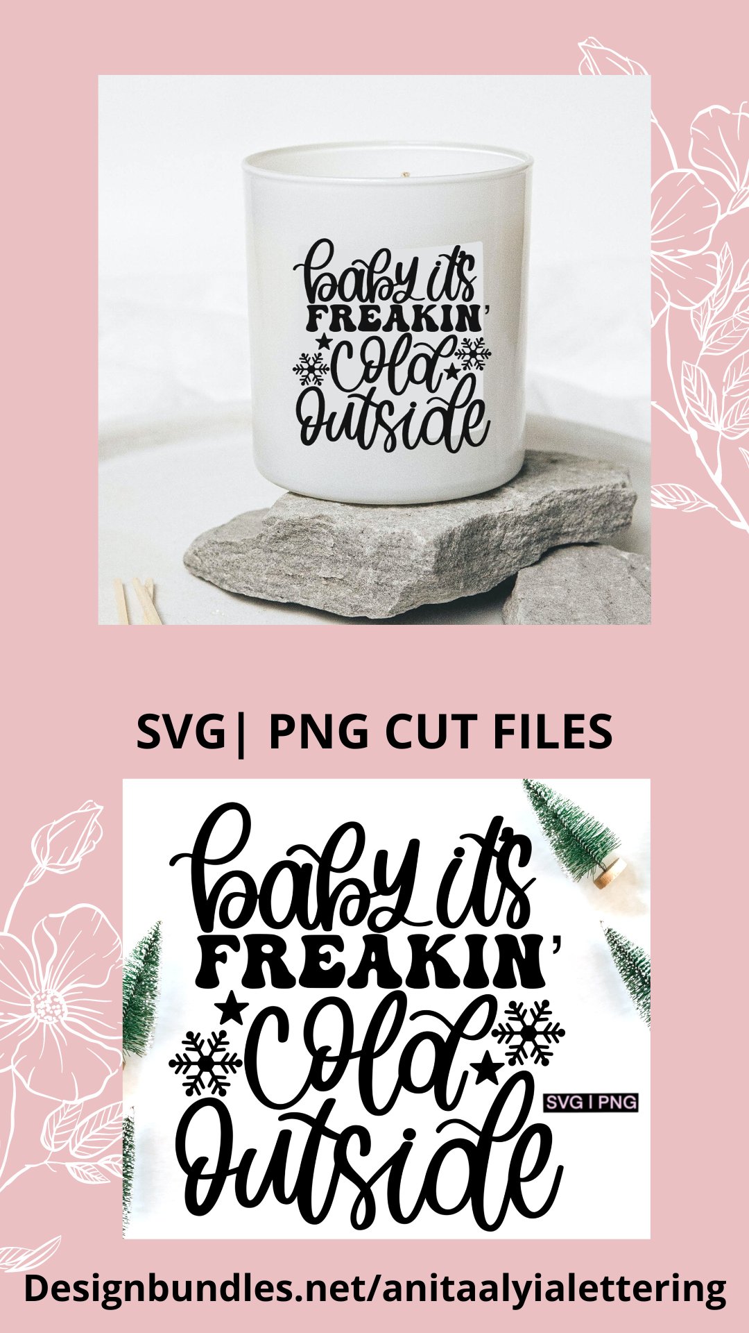 Baby it's freakin' cold outside SVG | Funny christmas SVG
