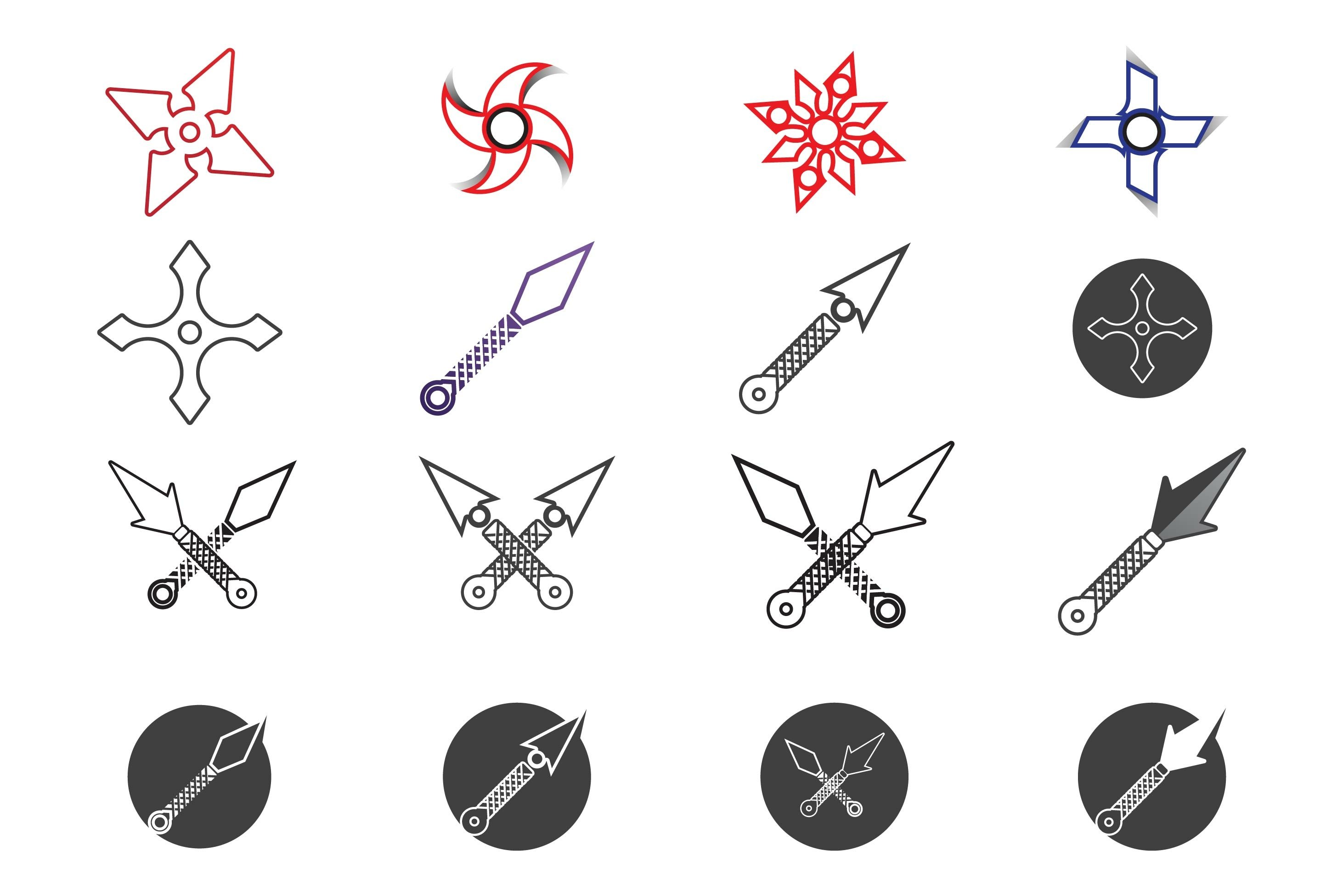 Ninja weapon logo and symbol icon vector (1356545)