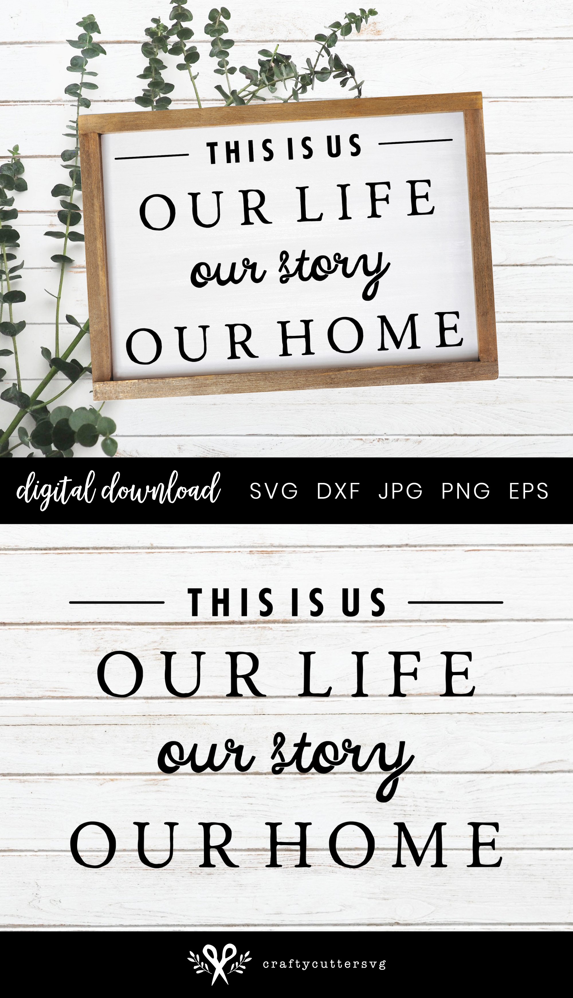 Farmhouse Living Room Sign | Our home sign SVG cutfiel