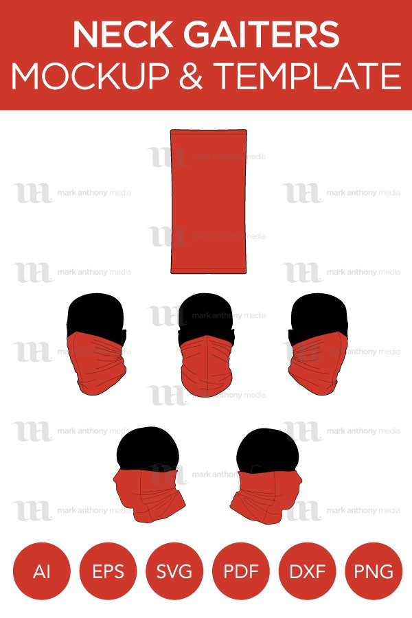 Neck Gaiters - Vector Mockup Template