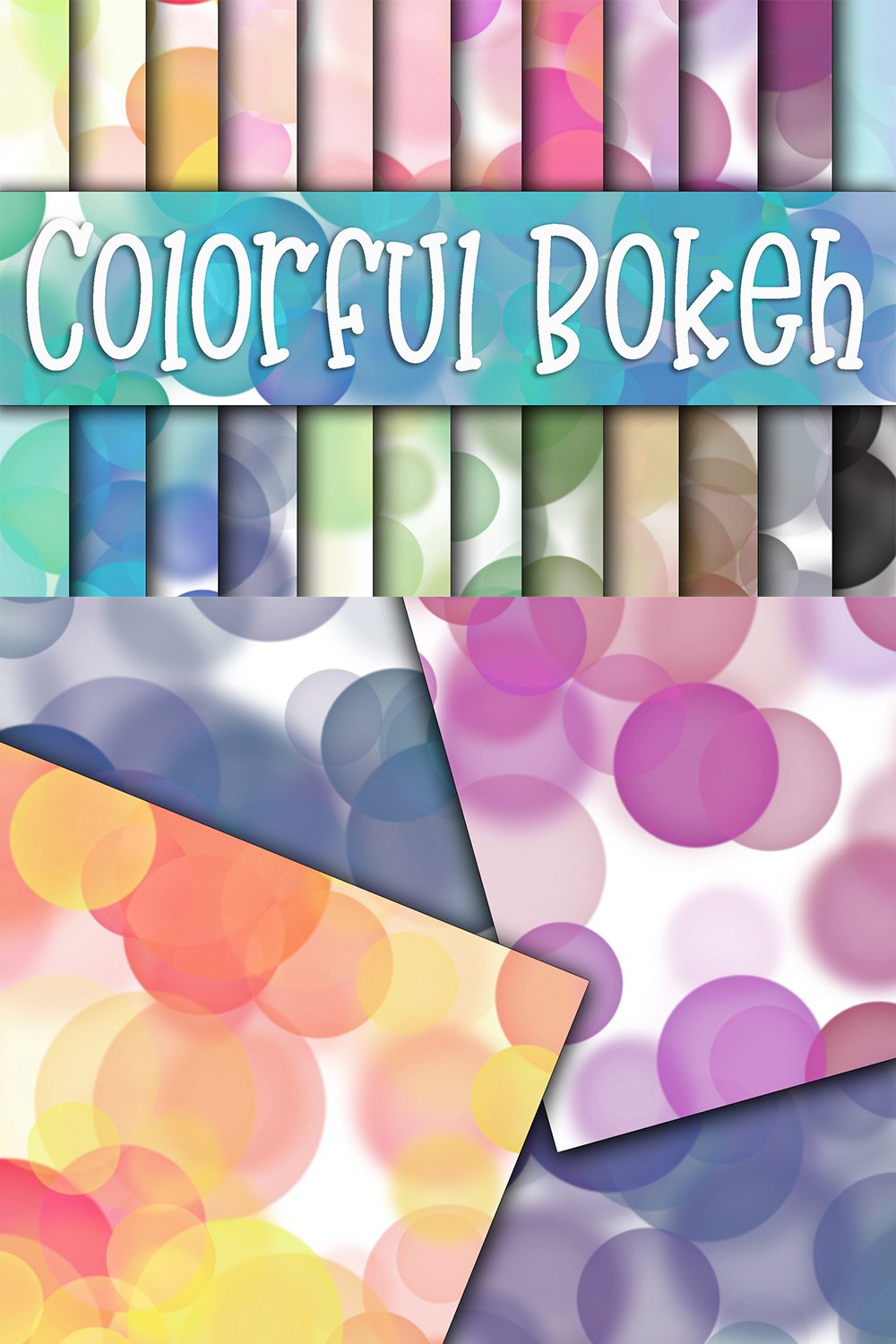Colorful Bokeh Digital Papers