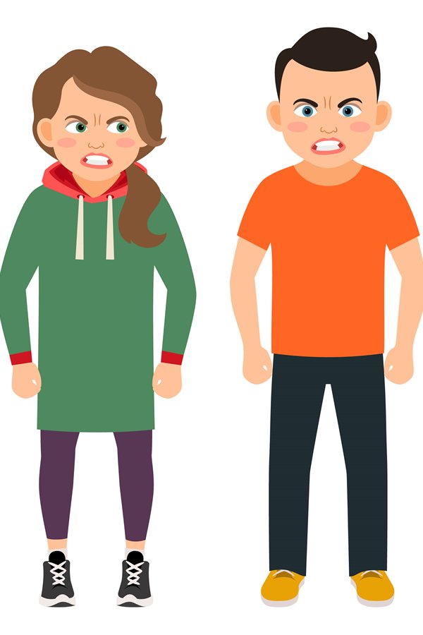 Arguing children characters