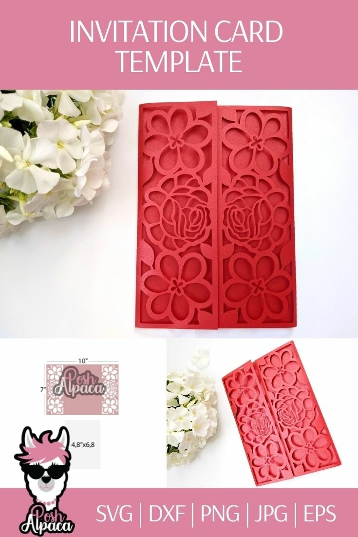 Gate fold wedding Invitation SVG