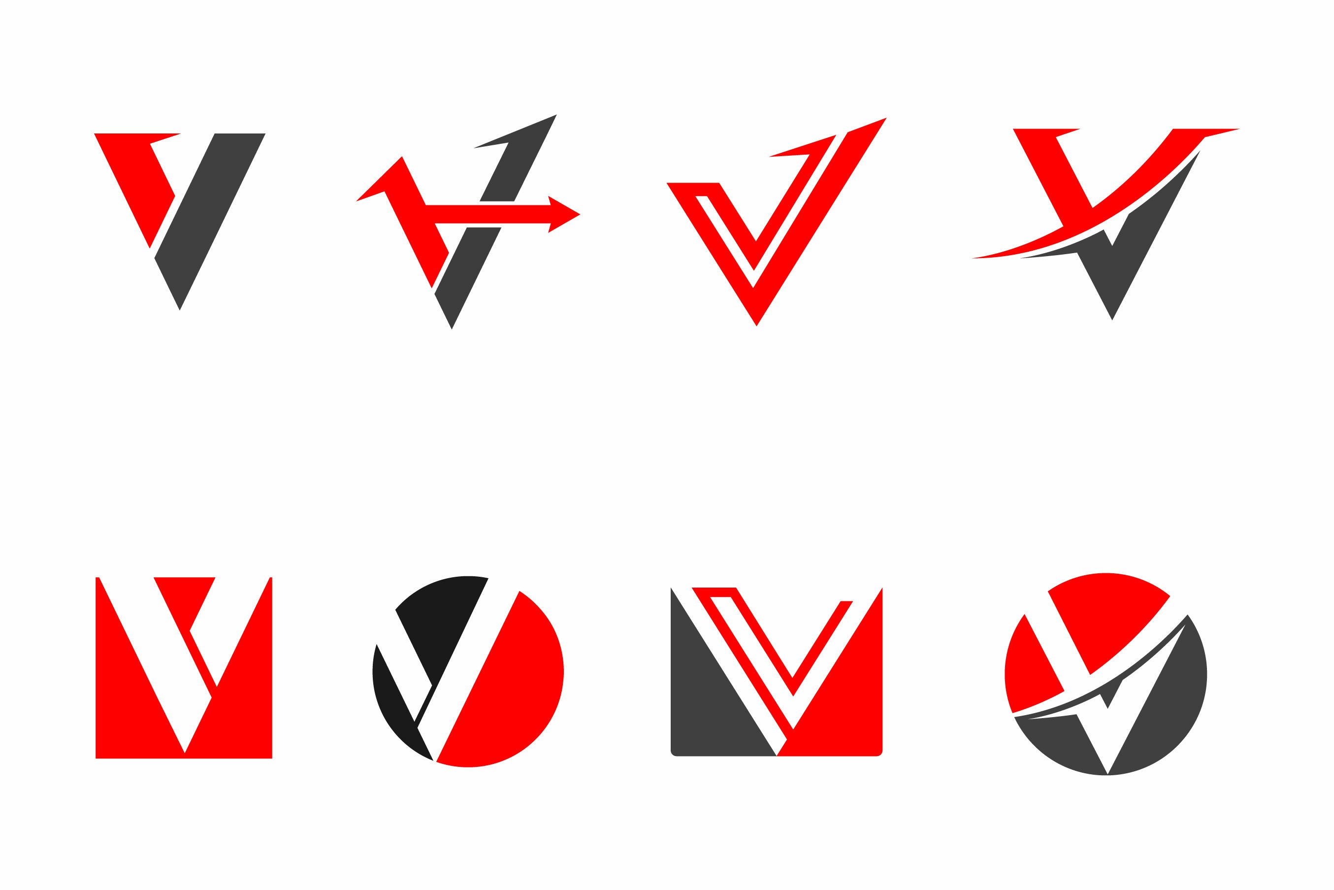 V logo and symbol letter business