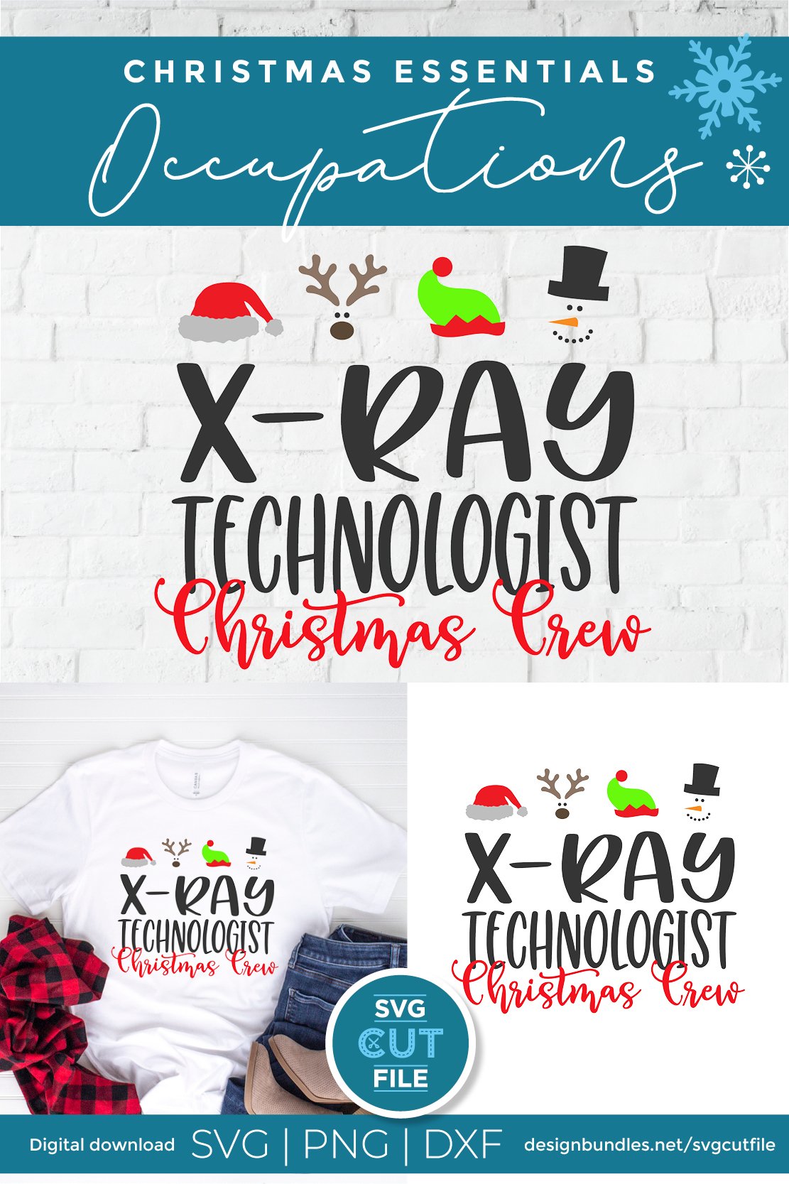Christmas Xray tech svg, an X-ray technologist Christmas svg