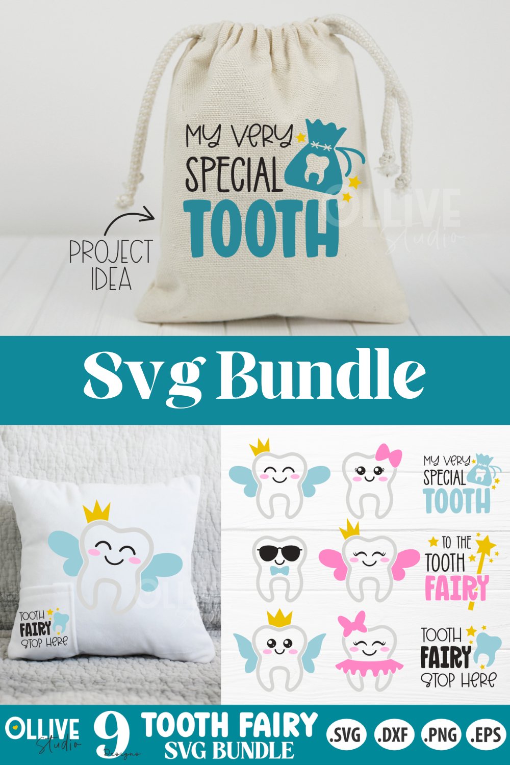 Tooth Fairy SVG Bundle | Kids Tooth Fairy SVG