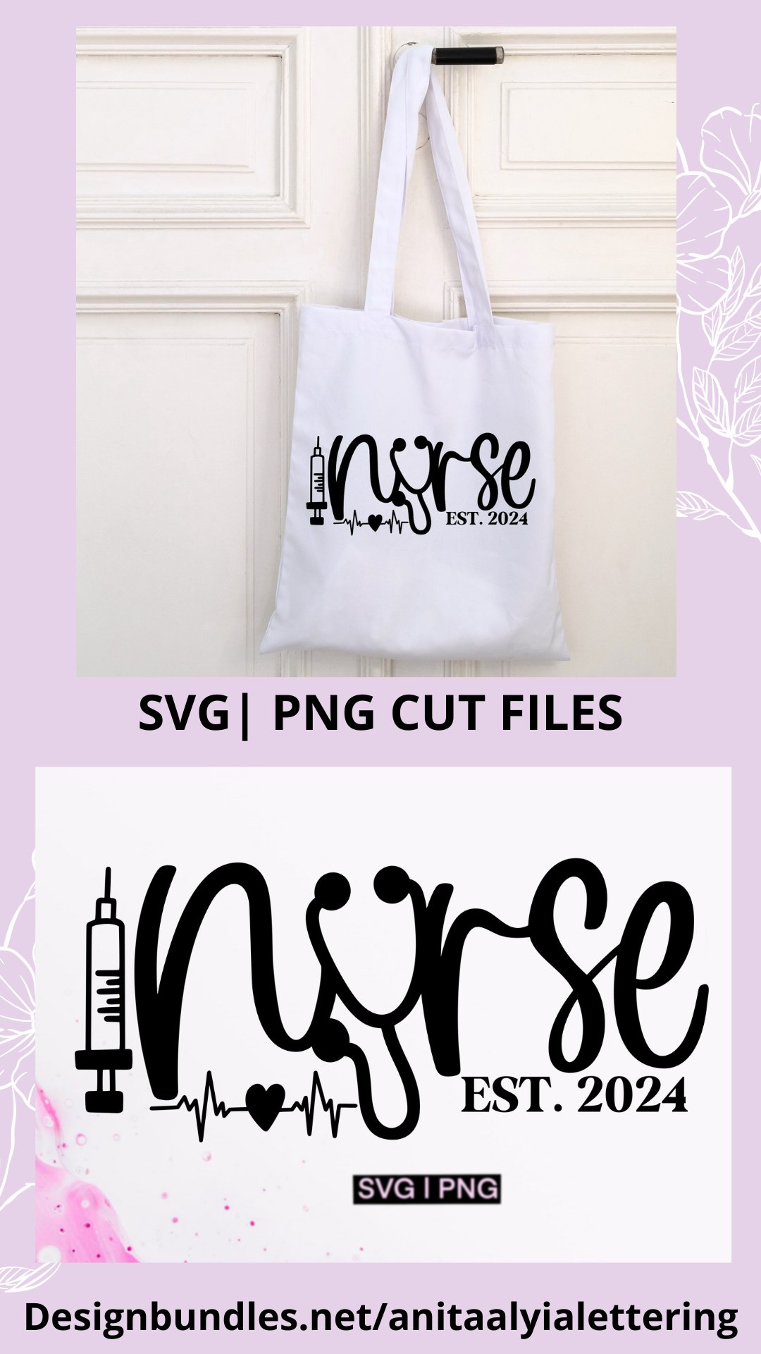 Nurse est 2024 SVG | Nursing grad SVG