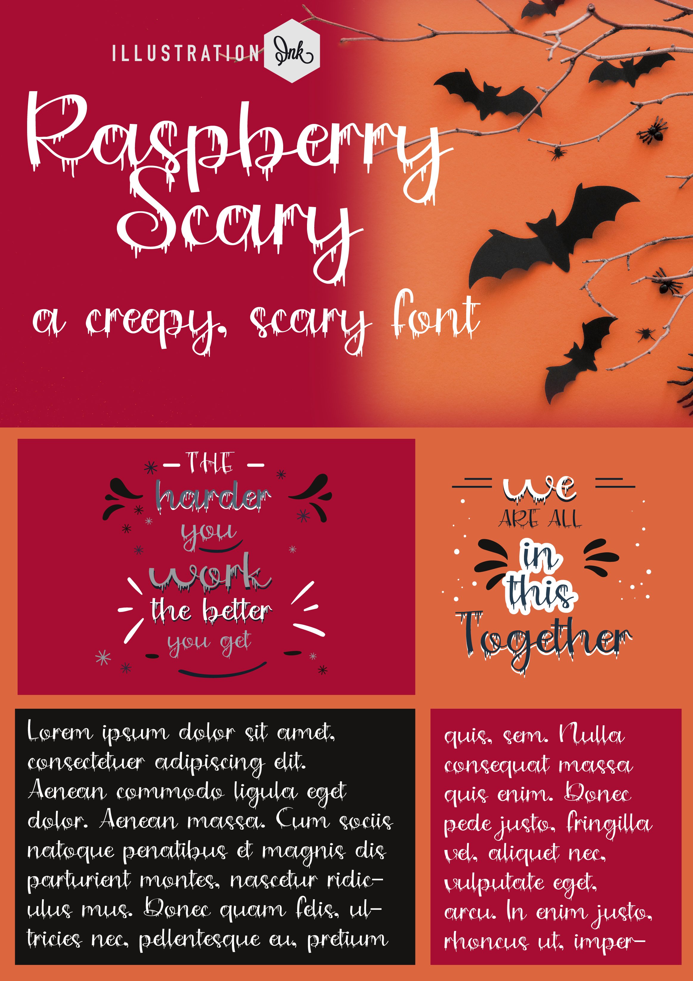 Hand-crafted, Halloween font