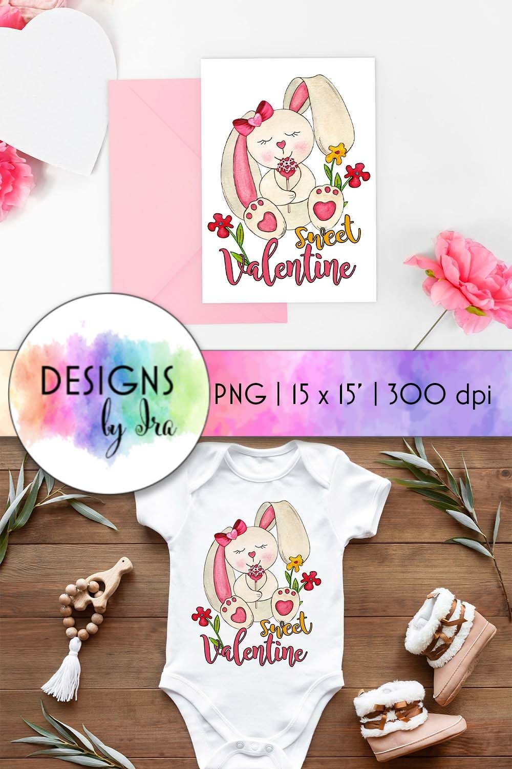 Sweet Valentine Bunny Printable Design