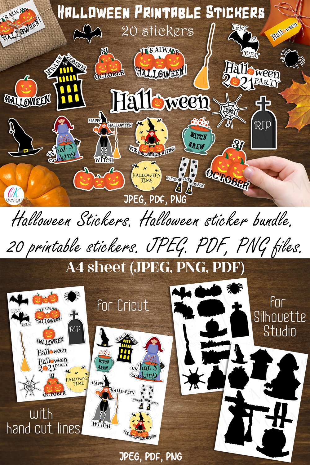 Halloween Stickers. Halloween sticker bundle.
