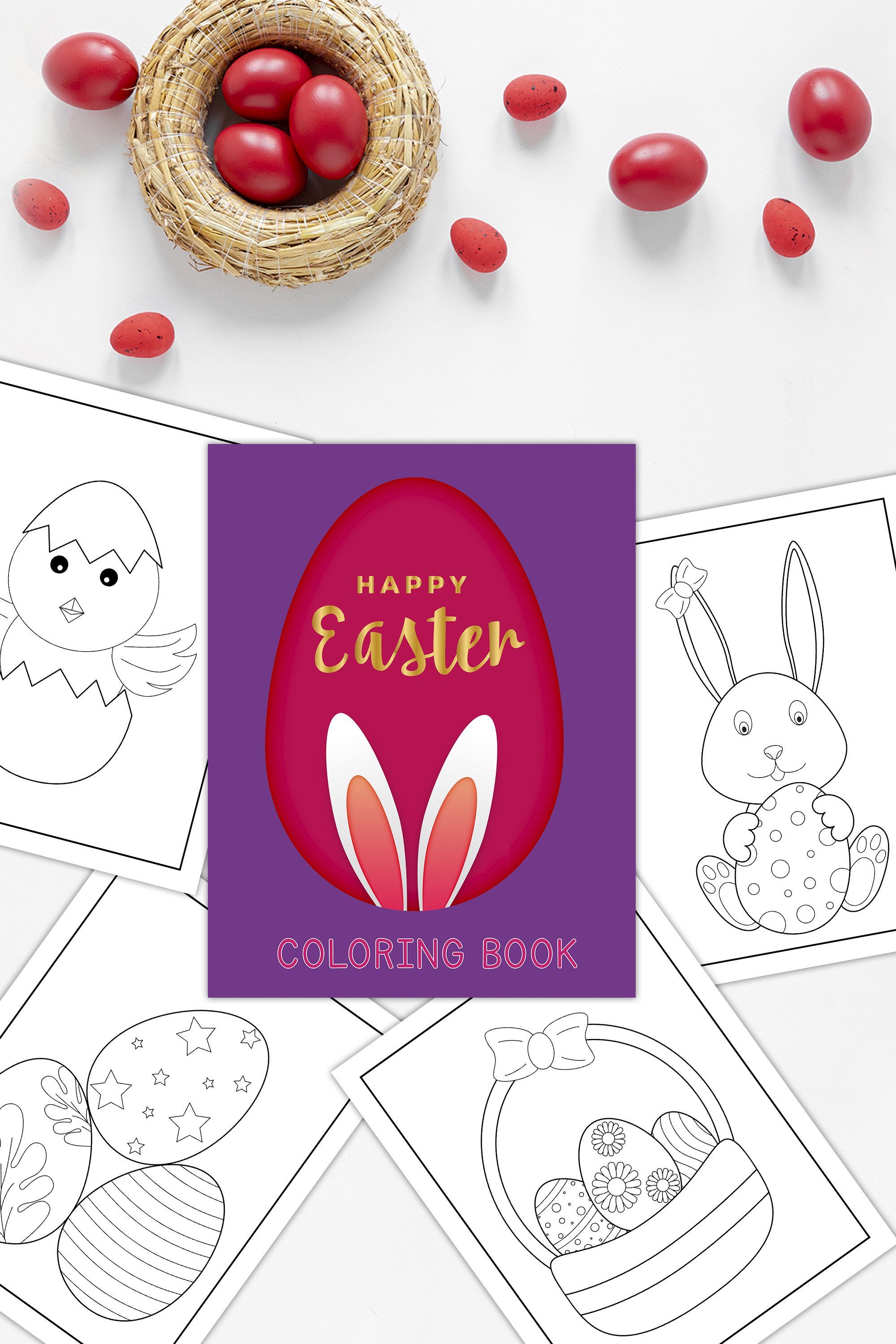 Happy Easter - Coloring book/pages