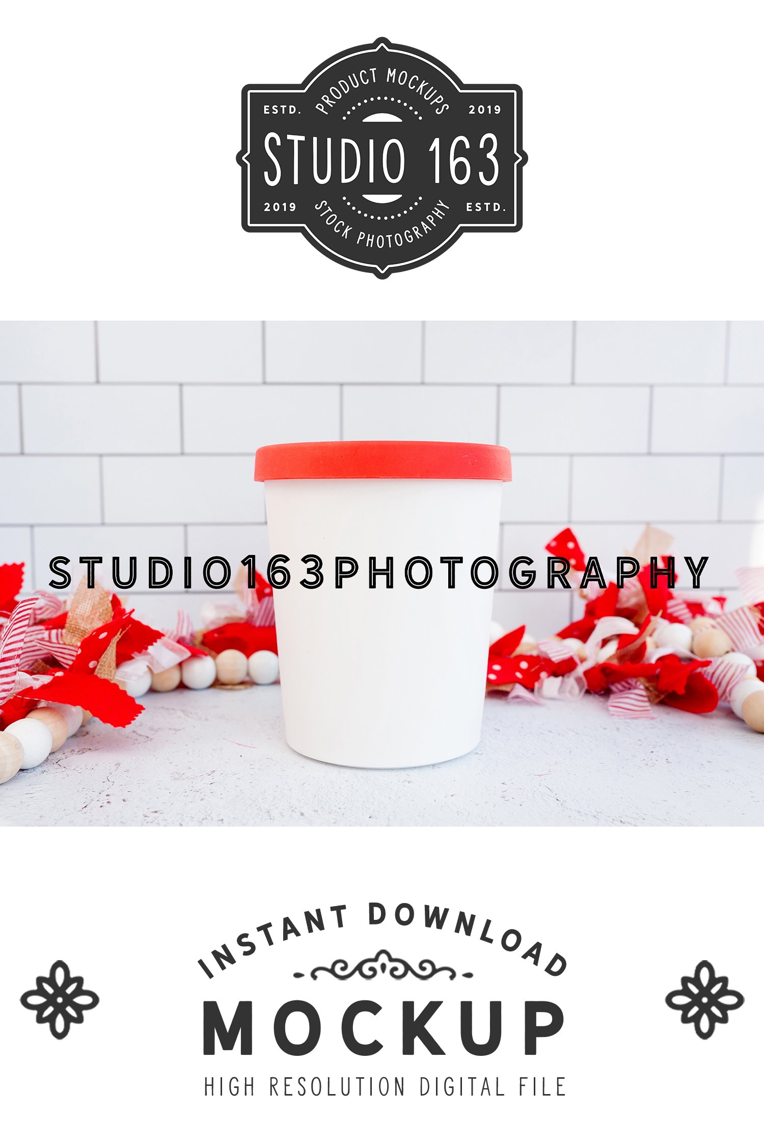 Ice Cream Tub Mockup, Container Mockup, JPEG