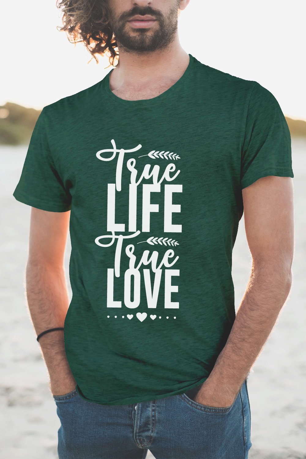 True Life True Love, Typography Lettering T-Shirt Design