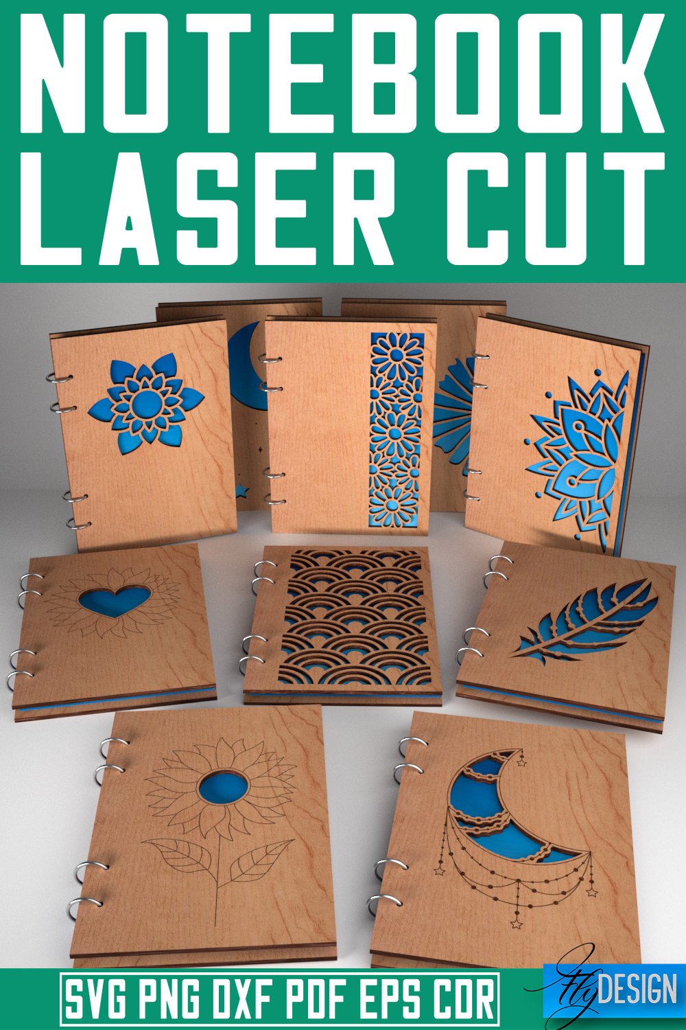 Notebook Cover Laser Cut SVG | School Laser Cut (2619585)