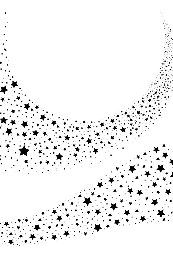 Star trail for christmas illustration
