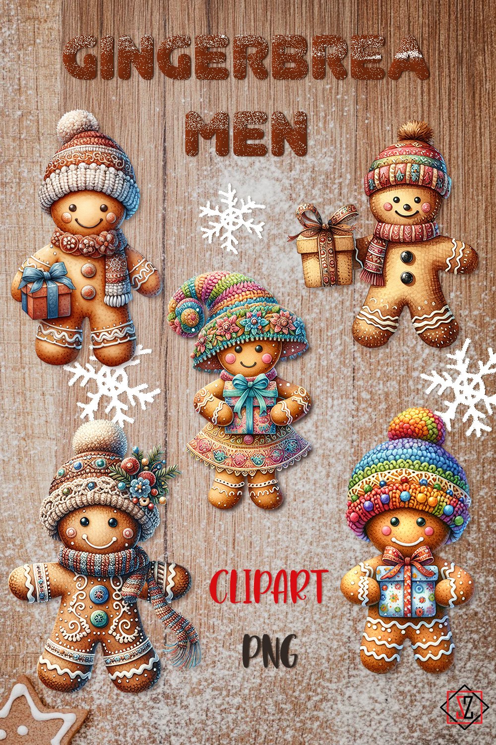 Gingerbread men. Clipart