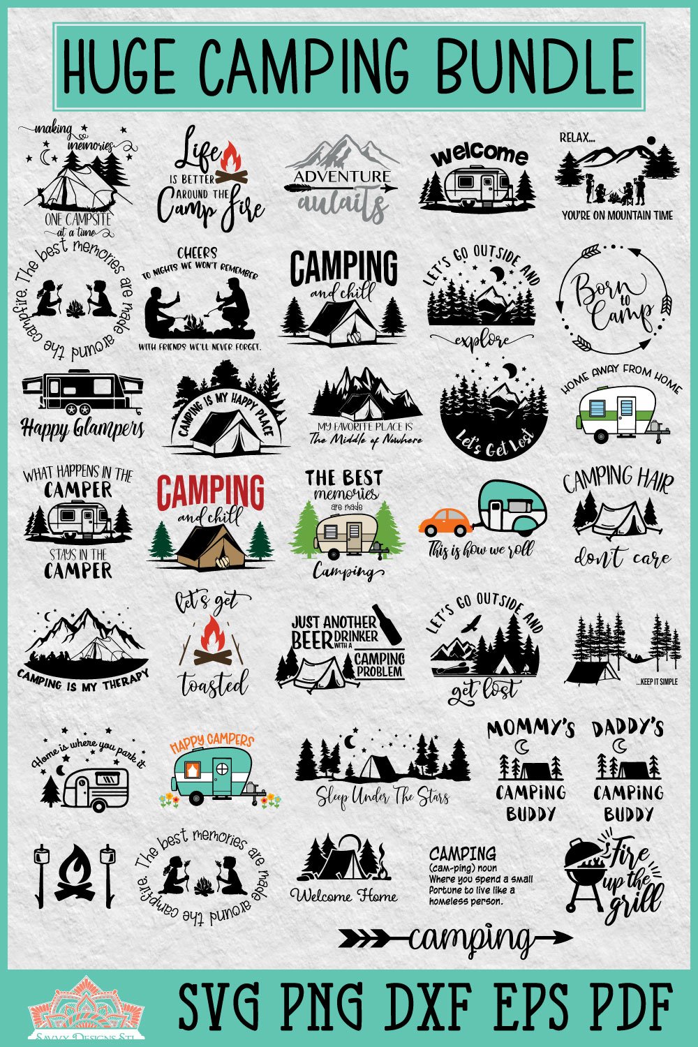 Camping Cut File Bundle
