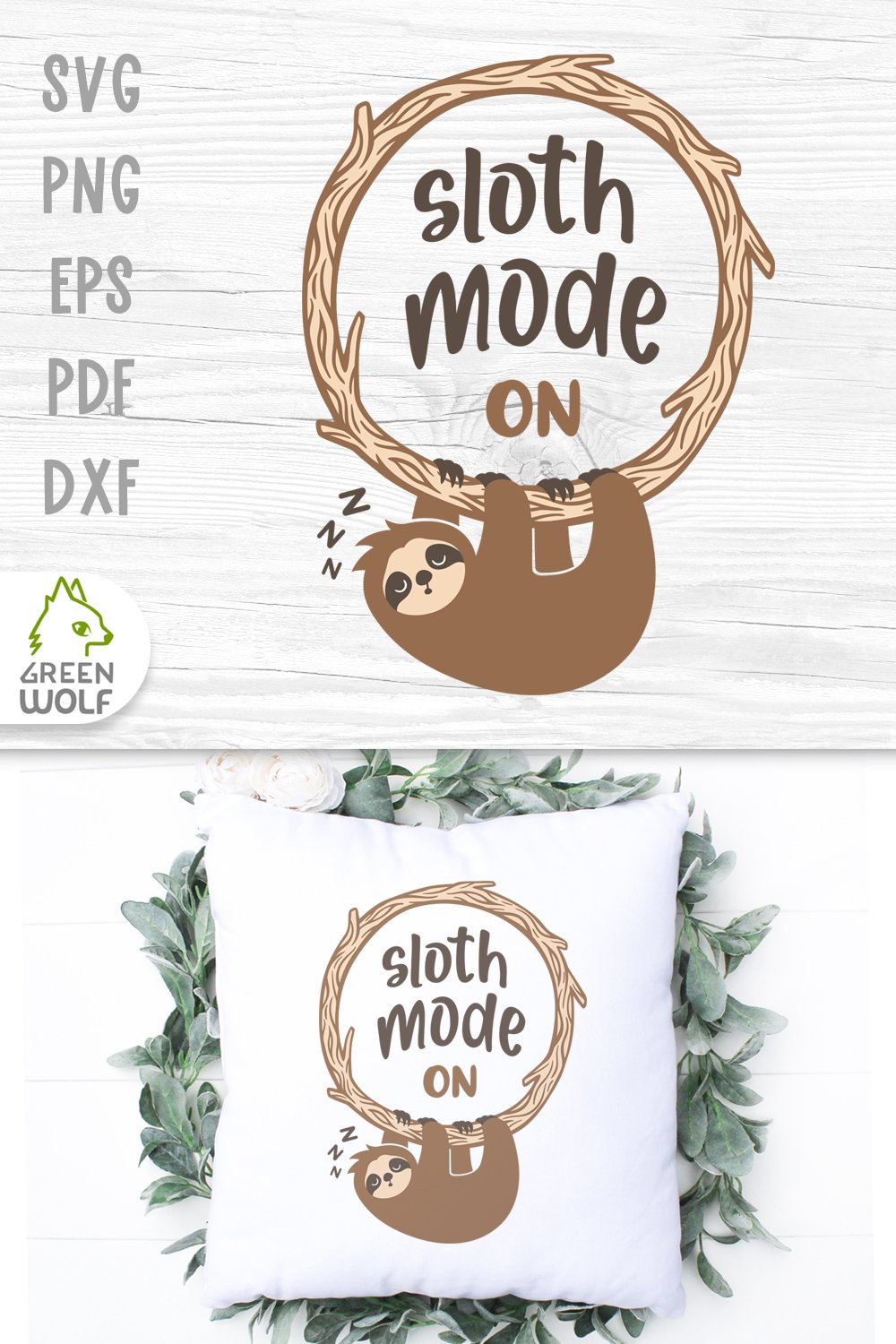 Sloth svg file Sloth mode svg Layered svg files for cricut