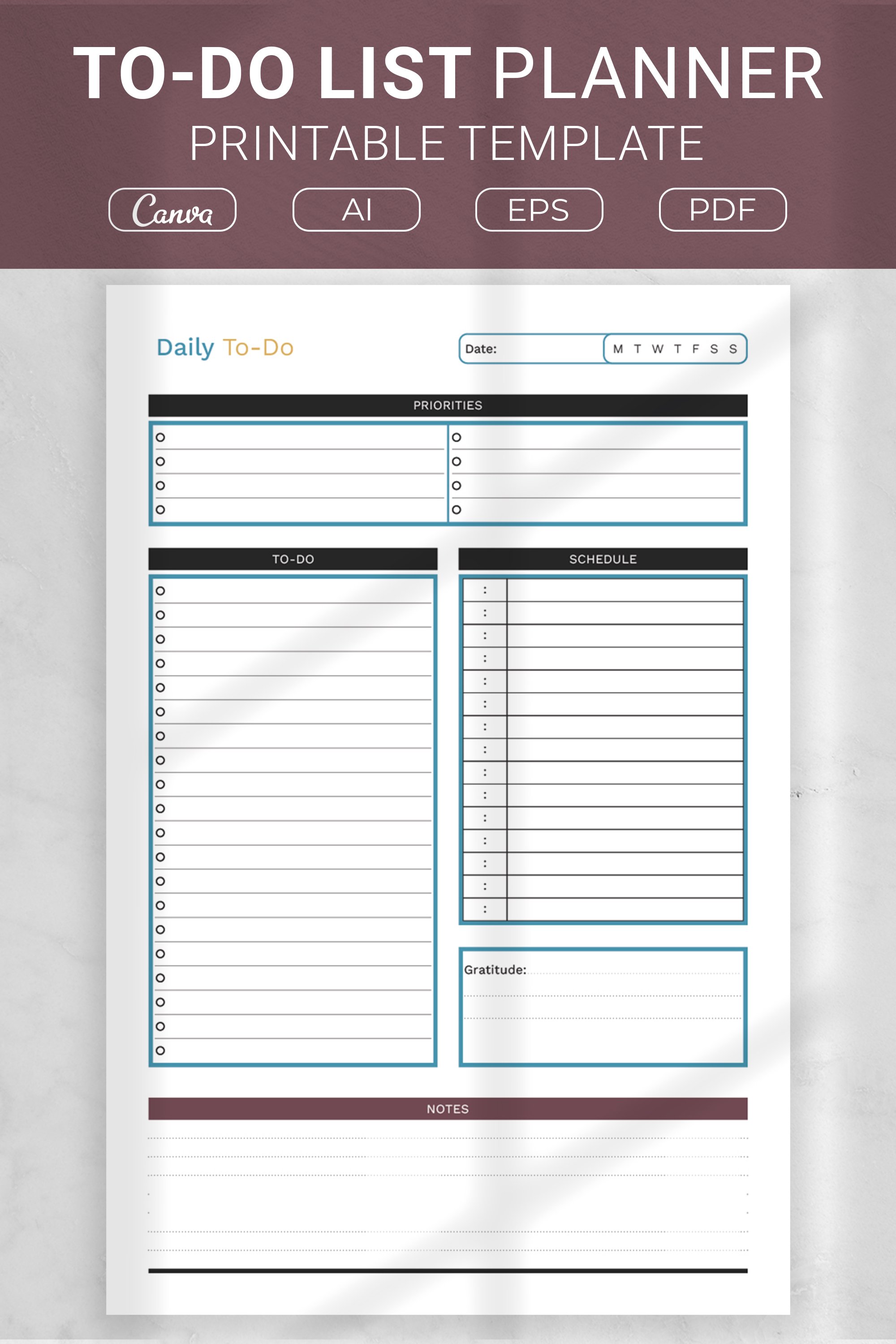 To Do List Planner Printable Template (2700203)
