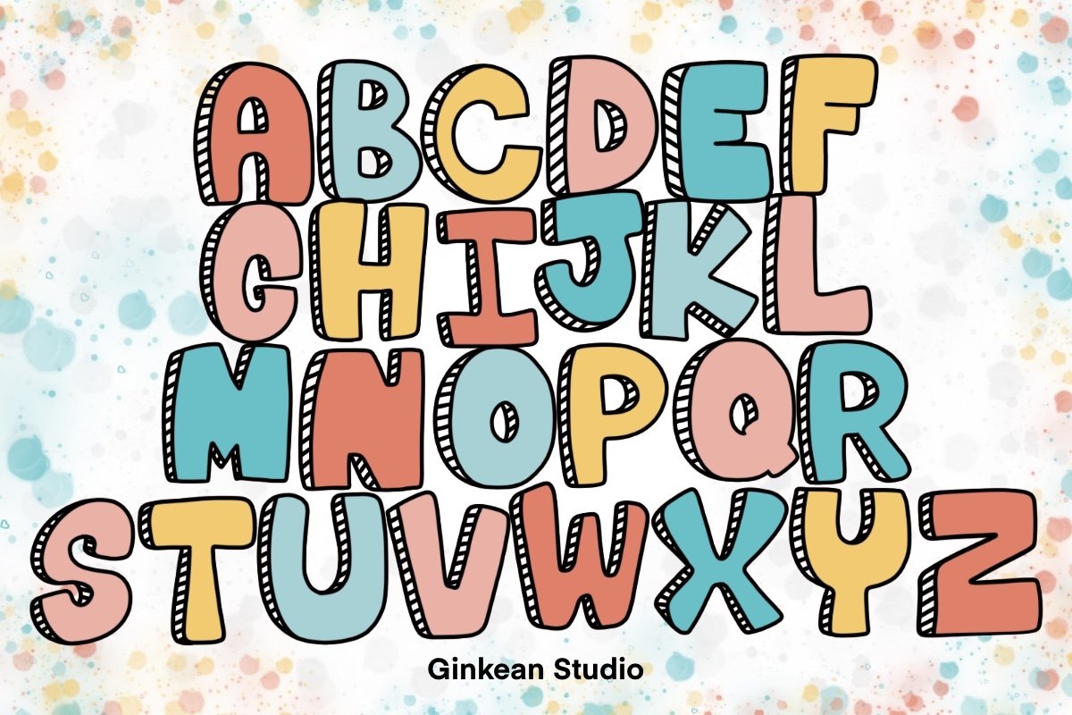 Alphabet brushes, 26 Alphabets brush stamp (1224273)