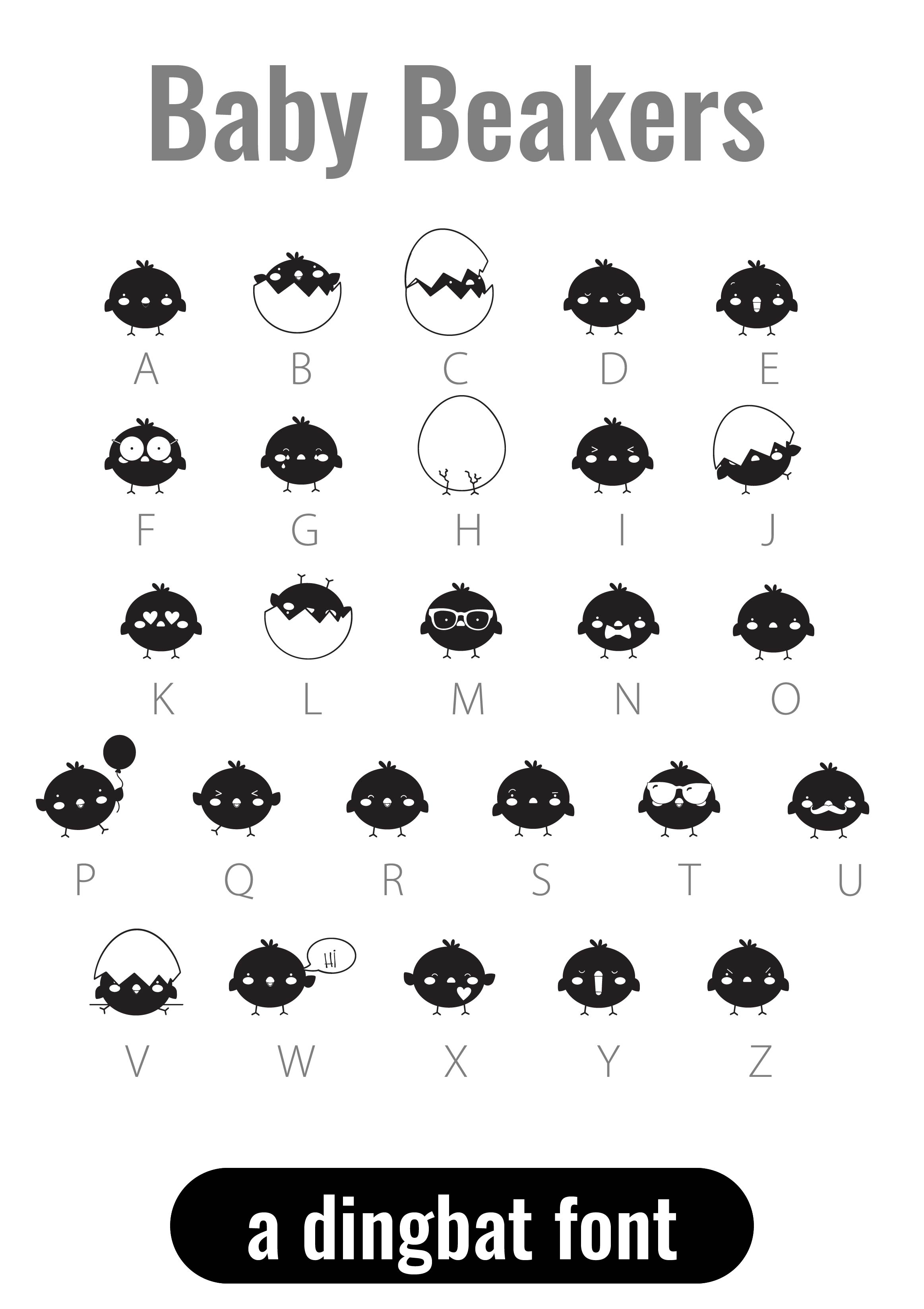 Easter Dingbat Fonts with 52 creative images