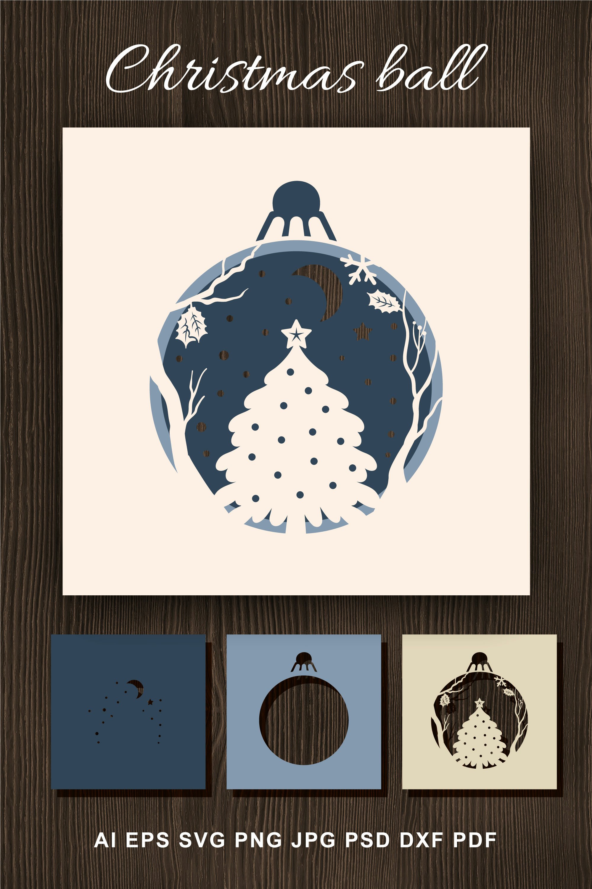 Christmas Ball SVG Cut file for Crafters. (2111347)