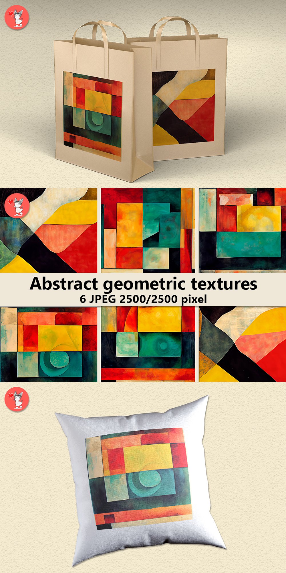 Abstract geometric textures