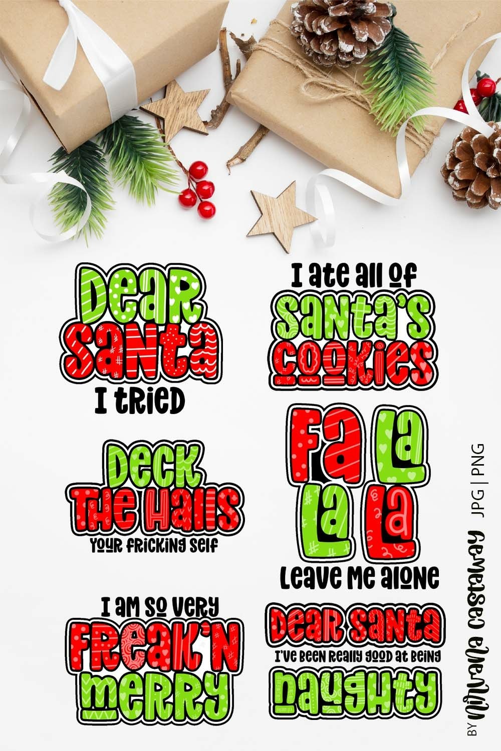 Sarcastic Funny Christmas Quotes Bundle Vol 1