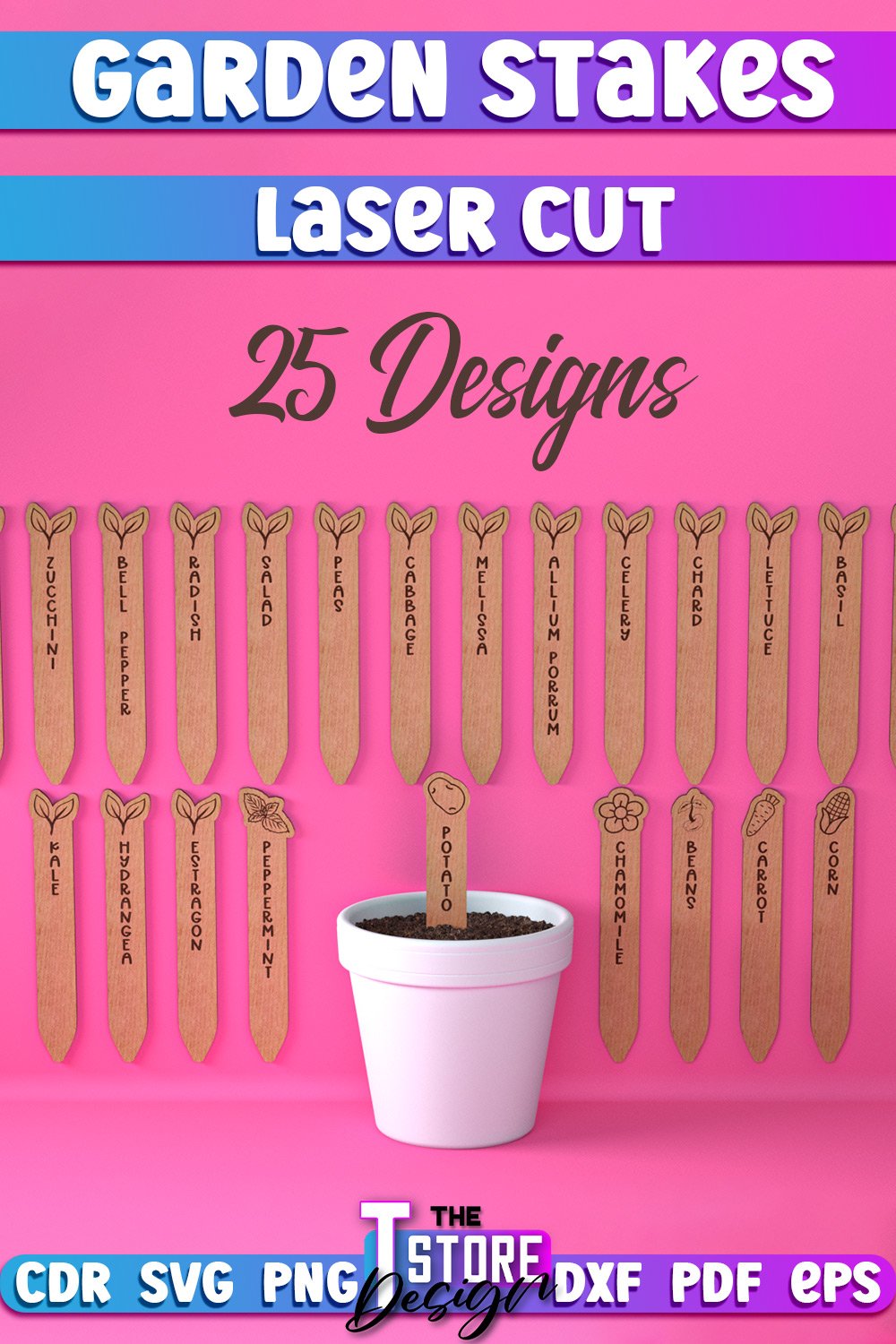 Garden Stakes Laser Cut SVG Bundle|Garden SVG (2589867)