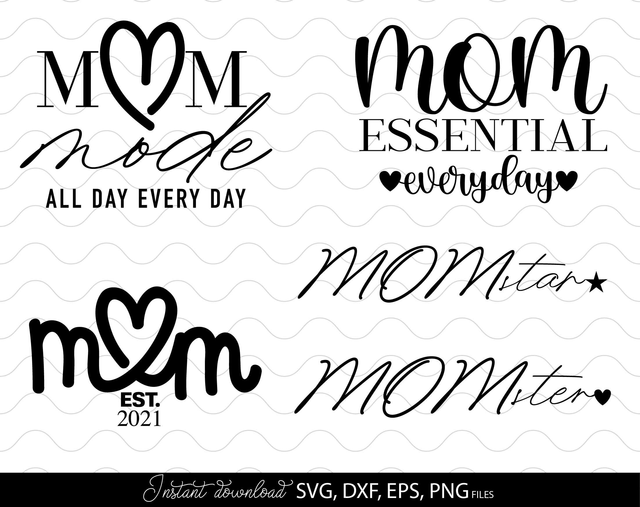 Mom SVG Bundle | Mom Life SVG | Mom Essential | Mom Love PNG