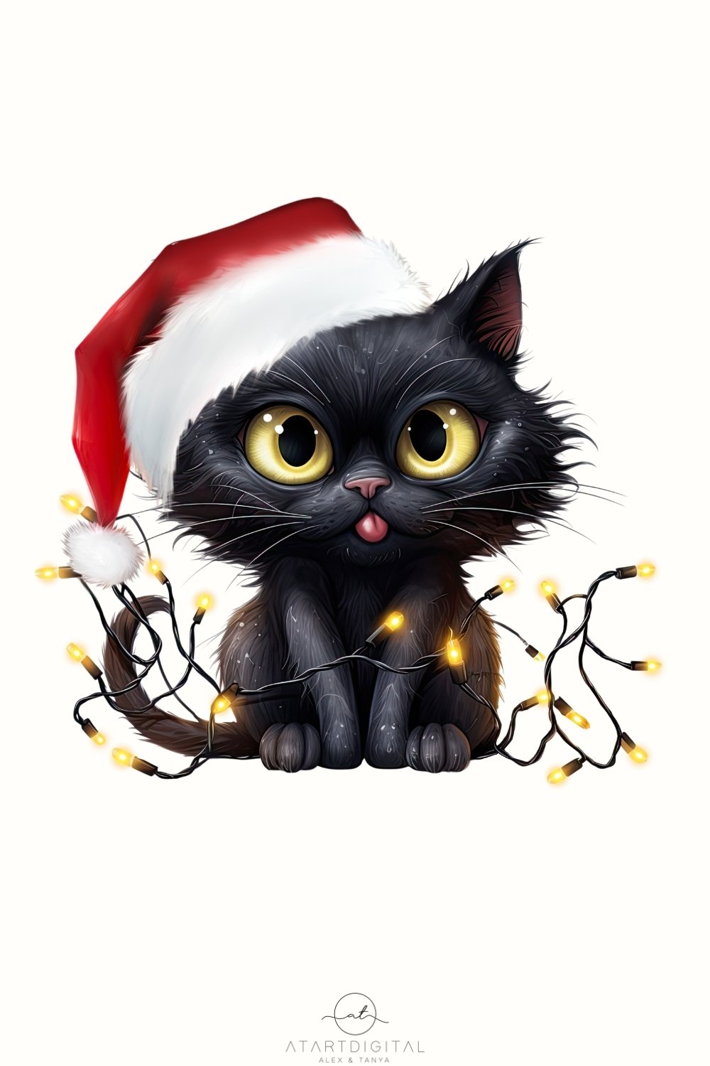 Cat with Santa Hat (3000225)