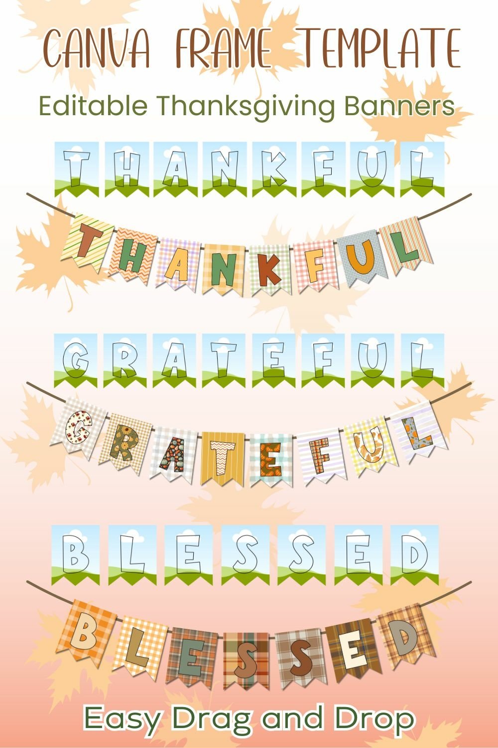 Editable Thanksgiving Banner - Canva Template