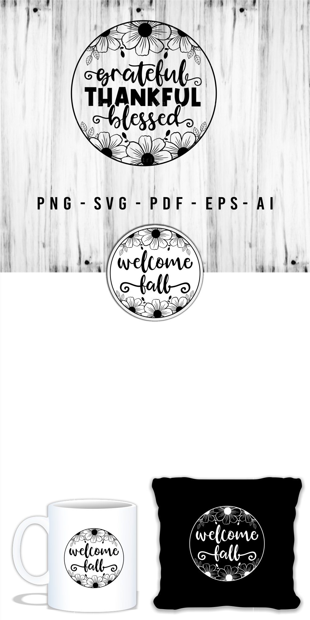 Welcome Fall SVG | Fall Round Sign SVG