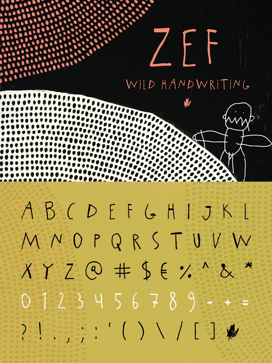 Handwritten careless font