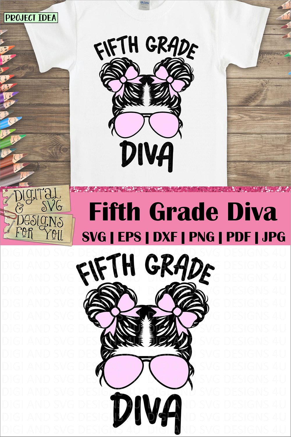 Fifth Grade Diva | Back to school | Diva SVG