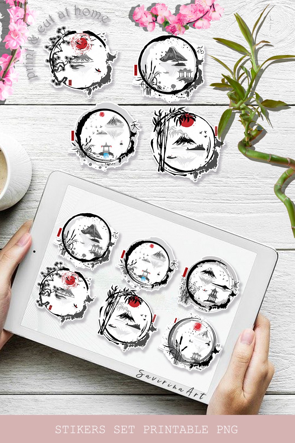 Japanes Stickers set Printable. Sticker PNG (2847287)