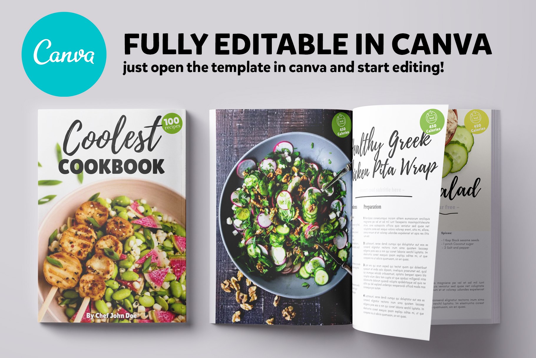 Canva Recipes Cookbook Template (1303538)