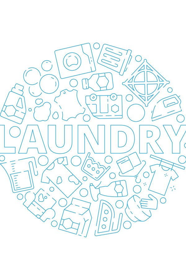 Laundry service background. Dry washing cleaning machine sym