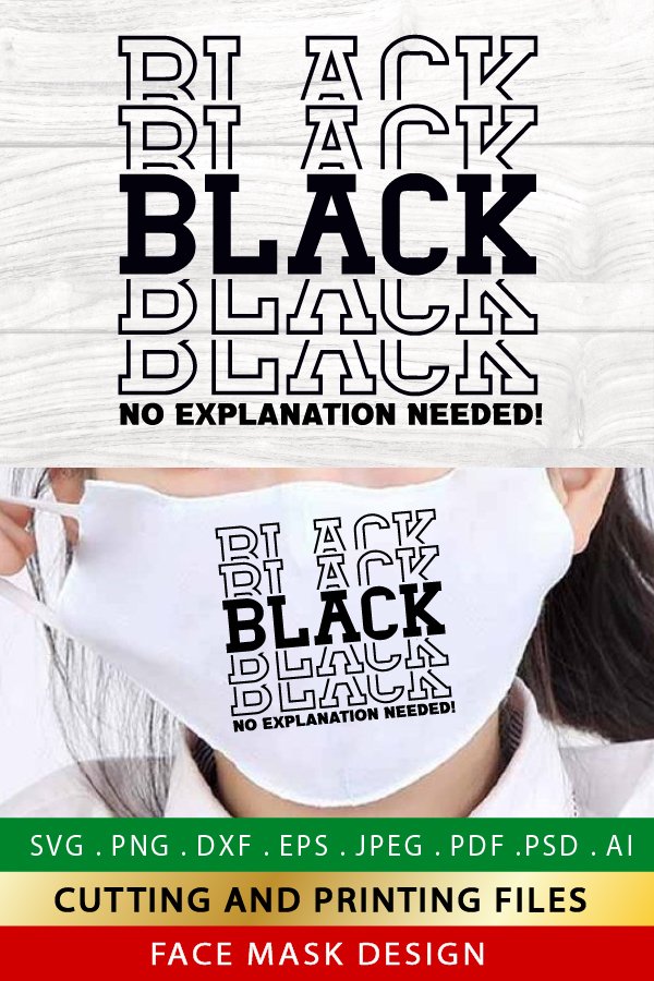 Mask SVG PNG EPS DXF Face Mask SVG For Cutting and Printing