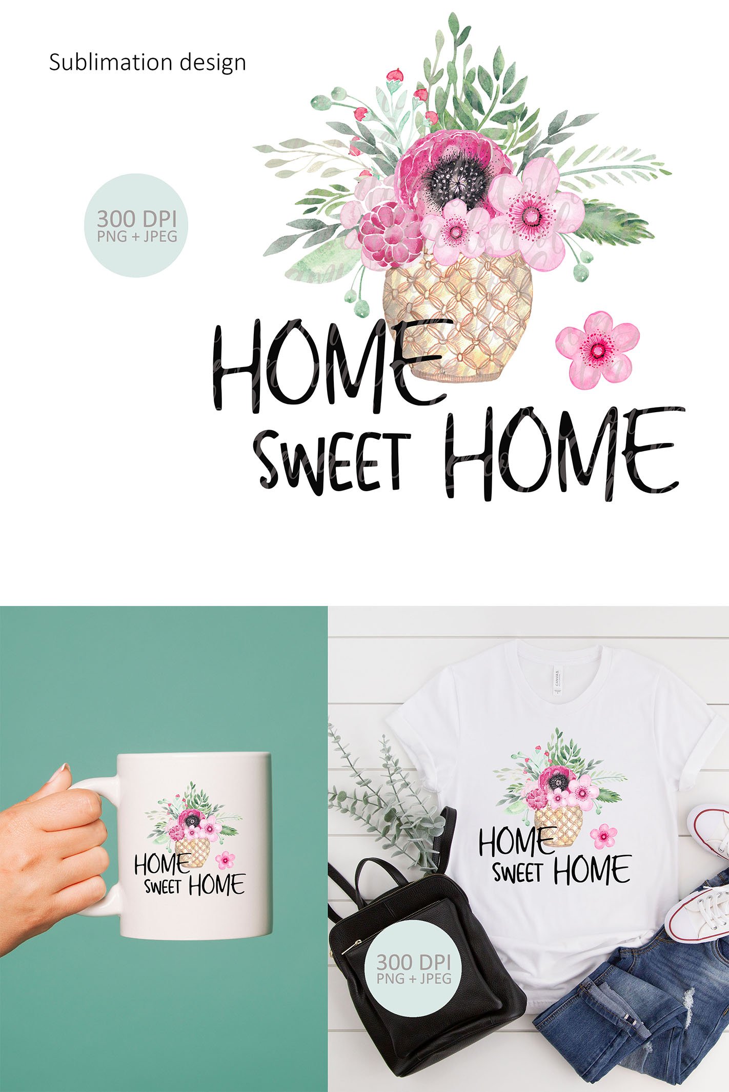 Home sweet home sublimation design (1275270)