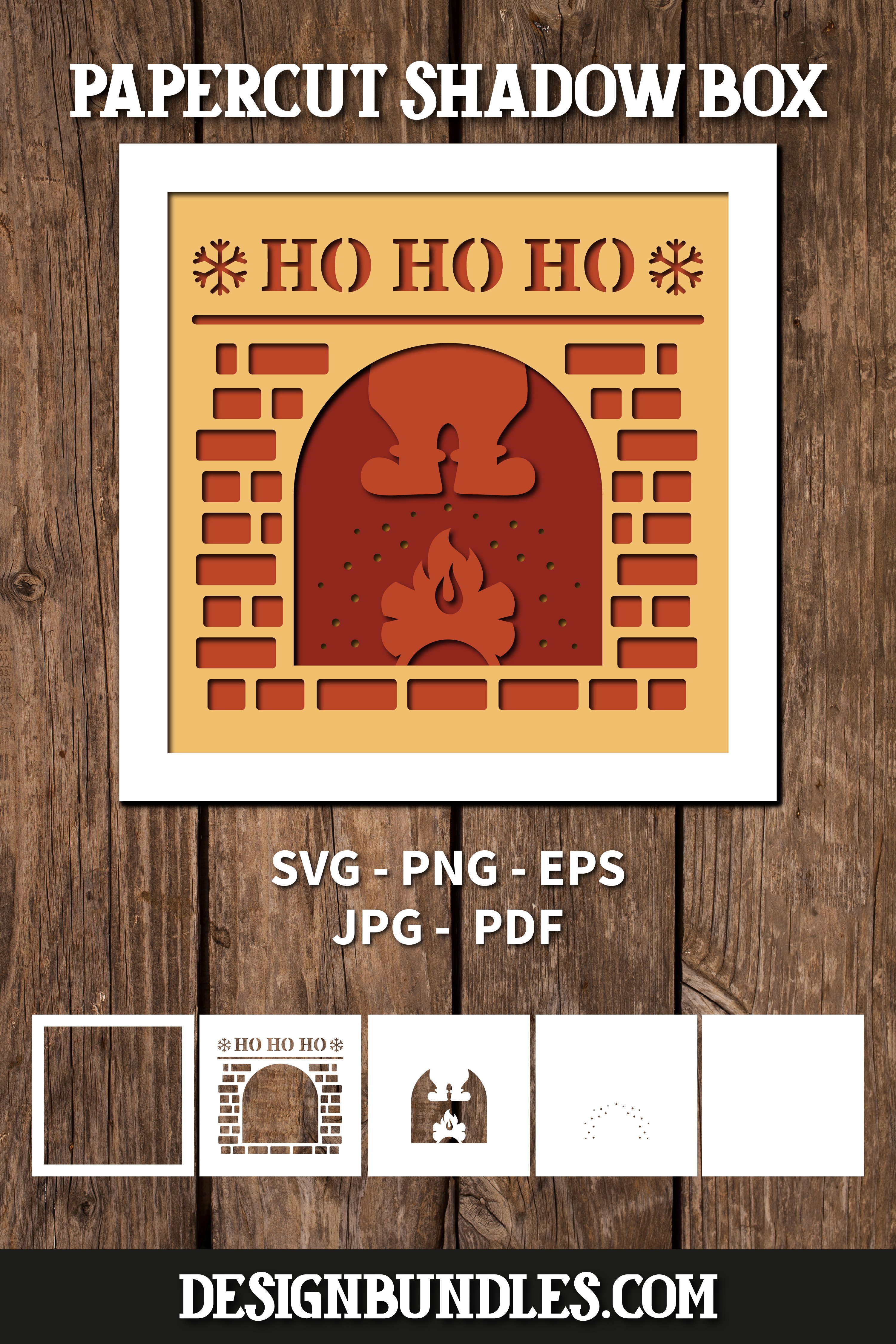 Christmas shadow box 8x8 template,Winter (1616250)