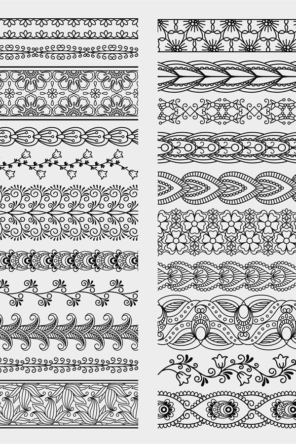Hand drawn borders (771059) | Illustrations | Design Bundles