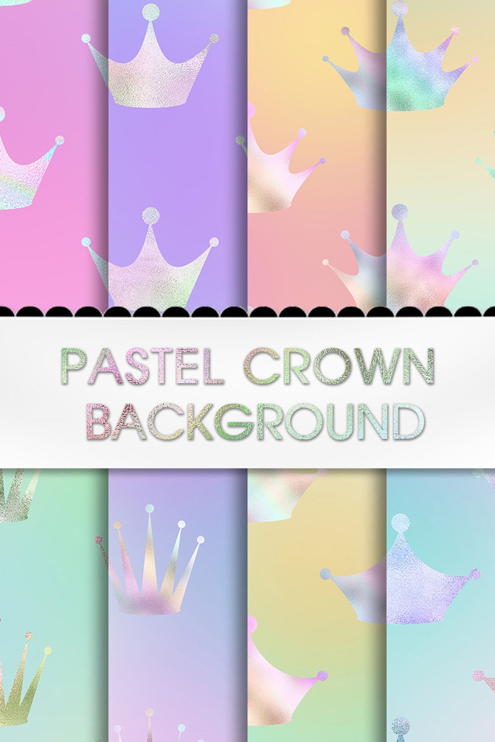 Pastel Crown background, Rainbow Crown , DIY Printable Paper